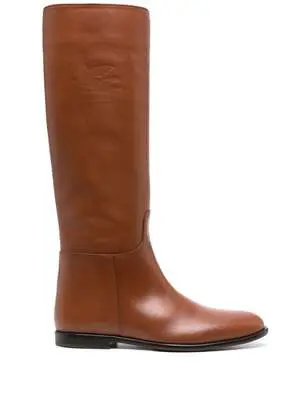 Etro Debossed-logo Leather Boots