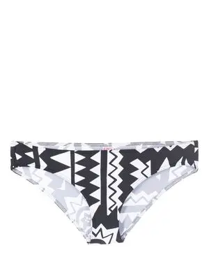 ERES Union Geometric-print Bikini Bottoms - Black
