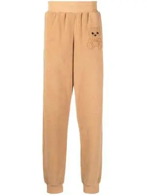 Moschino Embroidered-teddy Fleece Track Pants