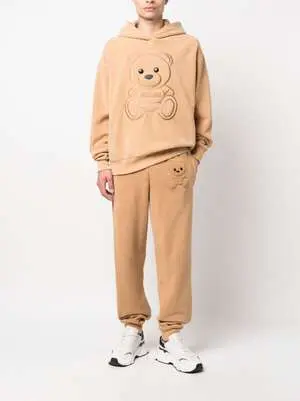 Moschino Embroidered-teddy Fleece Track Pants