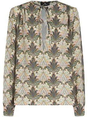 Etro Front Tie Blouses