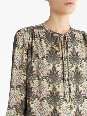 Etro Paisley-print Tie-detailed Blouse
