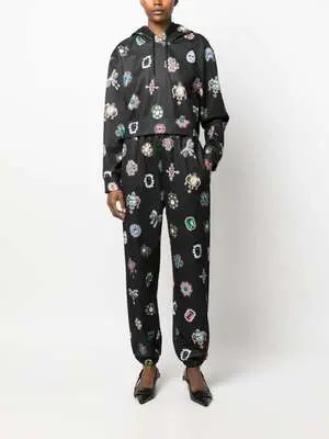 Moschino Graphic-print Straight-leg Trousers