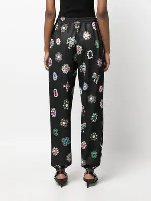 Moschino Graphic-print Straight-leg Trousers