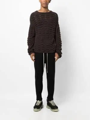 Rick Owens Drawstring-waist Cashmere Trousers