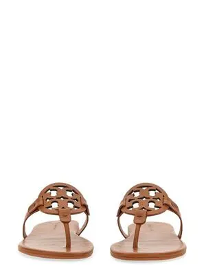 Tory Burch Tory Burch Miller Leather Flat Sandals Yellow