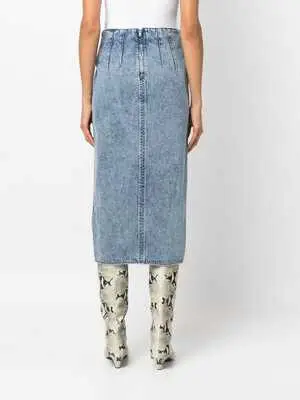 IRO PARIS Etana Asymmetric Denim Midi Skirt
