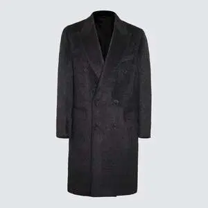 Brioni Dark Alpaca Coat - Grey