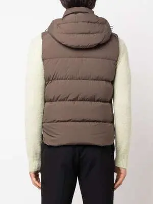 MOORER High-neck Padded Gilet - Green