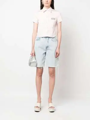 Dsquared2 Cropped Logo-patch Shirt