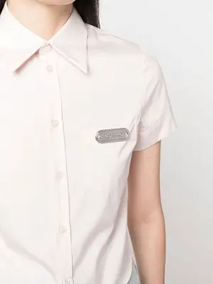 Dsquared2 Cropped Logo-patch Shirt