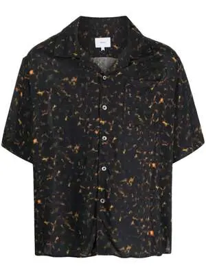 Rhude Abstract-print Logo-embroidered Shirt