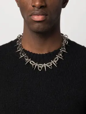 Ambush Spike-Chain Choker In Silver - 44% Off | Editorialist