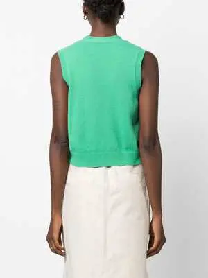 THE GARMENT Asymmetric V-neck Knit Vest