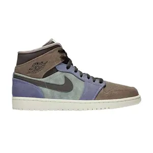 JORDAN 1 Mid Suede Patch Sneakers - Brown