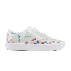 VANS Comfycush Slip-skool Block Multi Checkerboard - White