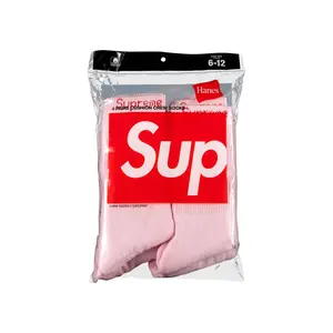 Supreme X Hanes Crew Socks - Pink