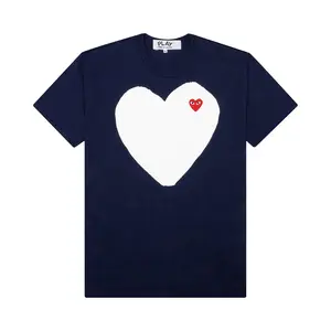 Play Comme Des Garcon Heart Graphic T-shirt - Blue