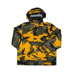 Supreme Hooded Half Zip Pullover - Yellow