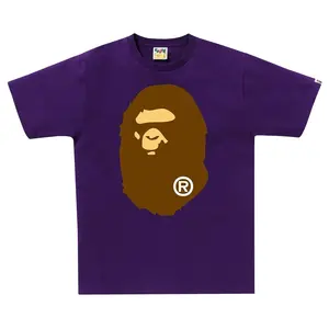A BATHING APE Big Ape Head Tee - Purple