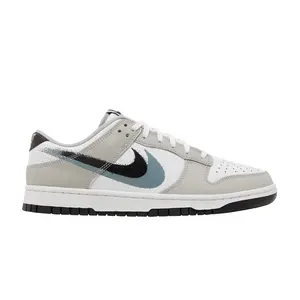 Nike Dunk Low 'spray Paint Swoosh' Sneakers - Grey