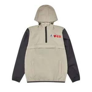 Play Comme Des Garcon X K-way Full Zip Hoodie - Cream