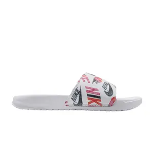 Nike Benassi Jdi Print Slides - White
