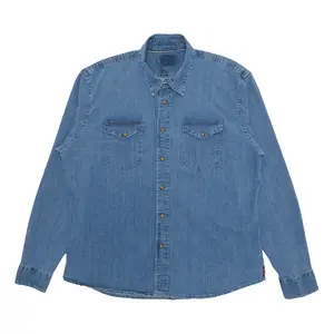 SKY HIGH FARM WORKWEAR Exclusive For Manifesto Denim Shirt 'classic Wash - Blue
