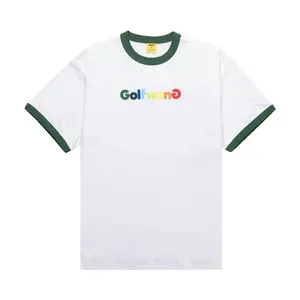 GOLF WANG Happy Logo Ringer Tee /green