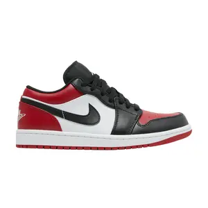 JORDAN Air Jordan 1 Low 'Bred Toe' Sneaker Red