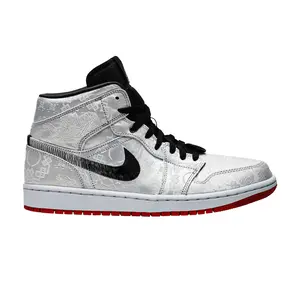 JORDAN Clot X 1 Mid Sneakers - Silver