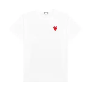 Play Comme Des Garcon Double Heart T-shirt - White