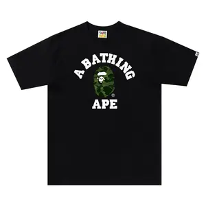 A BATHING APE Color Camo College Tee /green - Black
