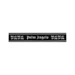 Palm Angels Gothic Monogram Scarf /white - Black