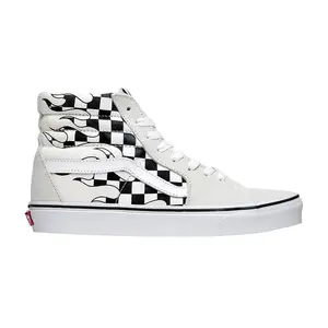 VANS Sk8-hi Checkerboard Flame - White