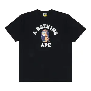 A BATHING APE Tie Dye College Tee - Black