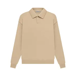 Fear Of God Knit Long-sleeve Polo - Tan