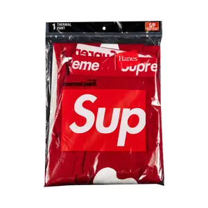 Supreme X Hanes Bones Thermal Pant - Red