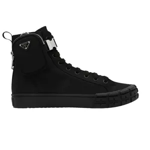 Prada Re-nylon High-top Sneakers - Black