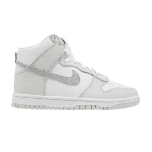 Nike Dunk High 'silver Glitter Swoosh' Sneakers - Grey