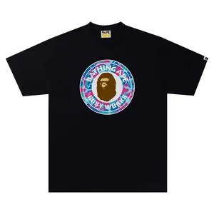 A BATHING APE Marble Camo Busy Works Tee - Black