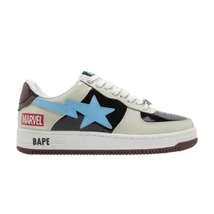 A BATHING APE Marvel X Bapesta 'rocket Raccoon' Sneakers - Cream