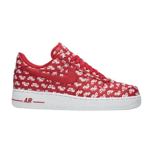 Nike Force 1 Low 07 Qs 'all Over Logo - Red