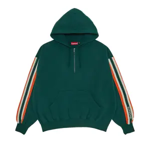 Supreme Half Zip Hooded Sweatshirt - Green