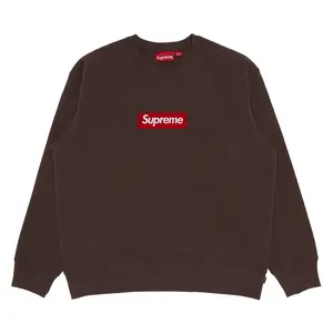 Supreme Box Logo Crewneck - Brown