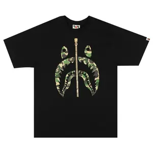 A BATHING APE Abc Camo Shark Tee - Black