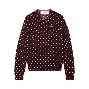 Play Comme Des Garcon V-neck Sweater - Red