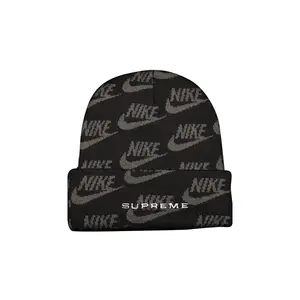 Supreme X Nike Jacquard Logos Beanie - Black
