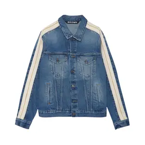 Palm Angels Track Denim Jacket - Blue