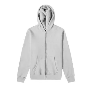 LES TIEN Cropped Zip Hoodie - Grey